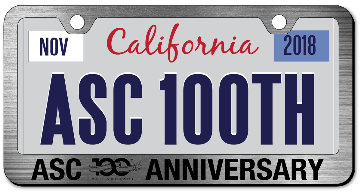 ASC 100th License Plate Frame – ASC/AC Store